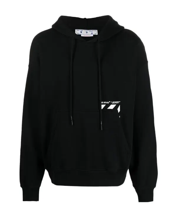 Off-White Logo Printed Drawstring Hoodie
