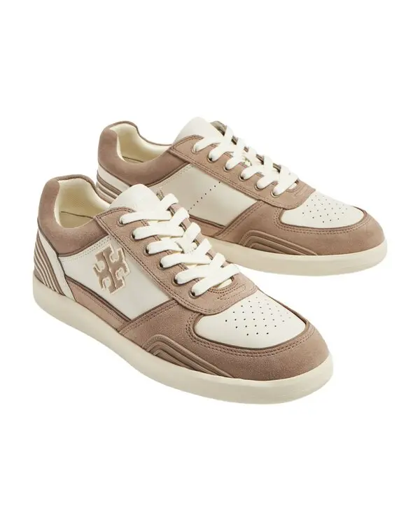 Tory Burch Clover Court Panelled Round Toe Sneakers - Nude