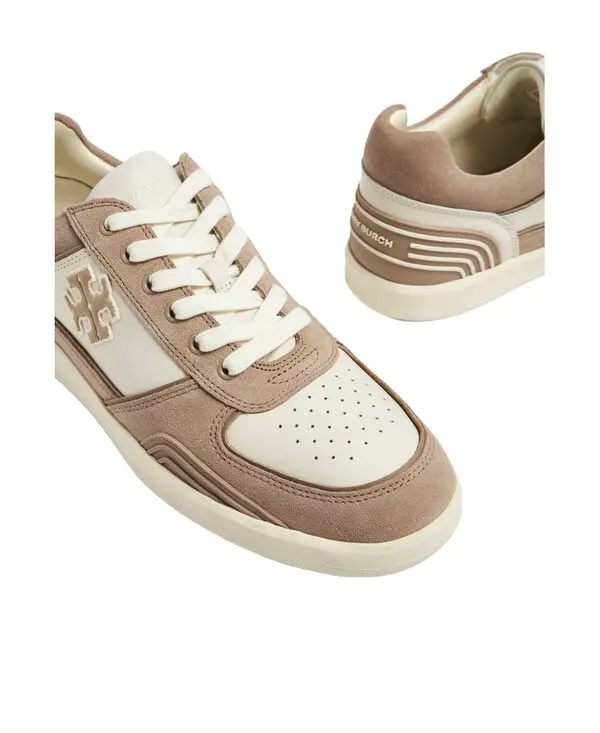 Tory Burch Clover Court Panelled Round Toe Sneakers - Nude