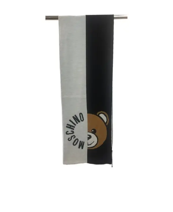 Moschino Logo Coloured Scarf - Gray