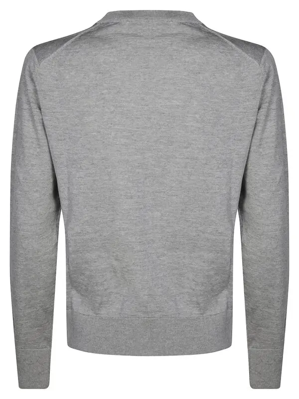Maison Kitsuné Baby Fox Patch Crewneck Jumper - Gray