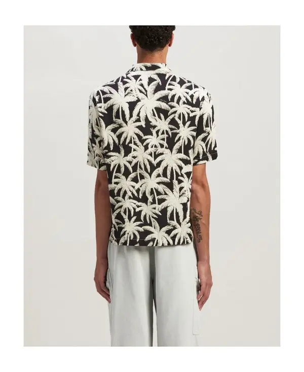 Palm Angels All-over Palm Printed Short-sleeved Shirt