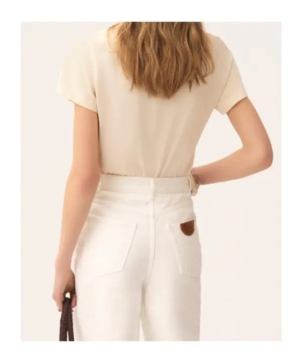 Chloé Logo And Pineapple Print Crewneck T-shirt - Tender Peach