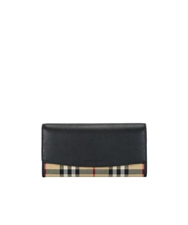 Burberry Splicing Logo Wallet - Black