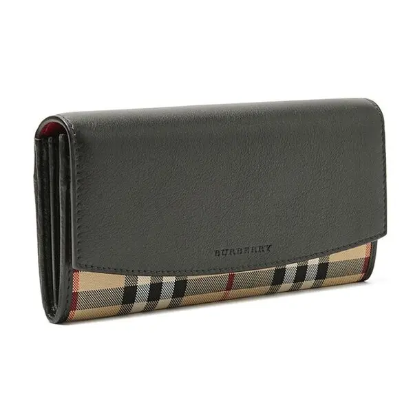 Burberry Splicing Logo Wallet - Black