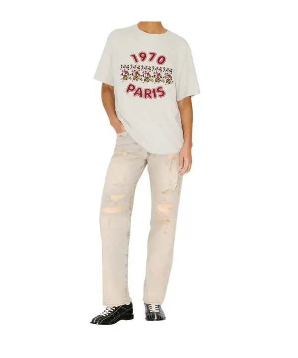 Kenzo Wild Tiger Embroidered Cotton T-shirt - Light Gray