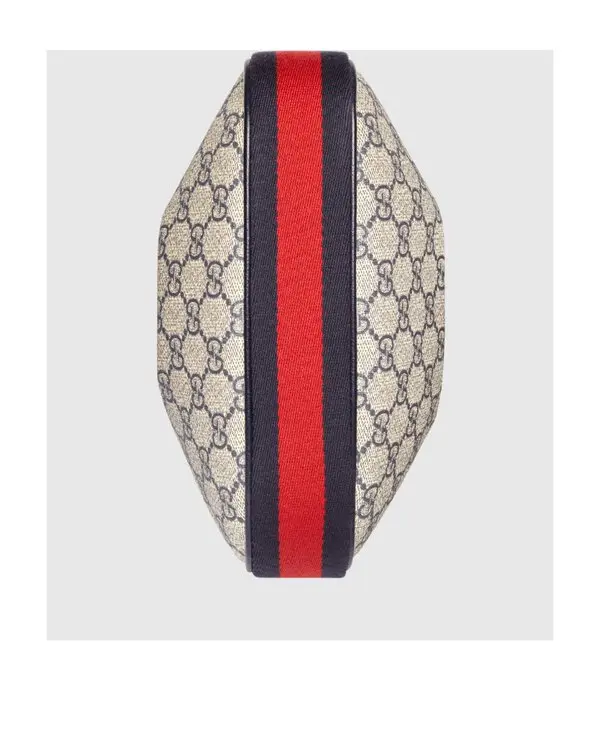 Gucci Attache Monogram Print Small Shoulder Bag - Gray