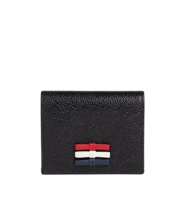 Thom Browne Rwb Stripe Bi-fold Wallet - Black