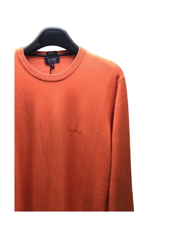 Emporio Armani Round Neck Sweater With Ribbed Details