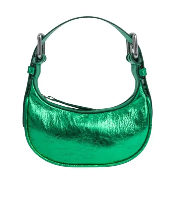 By Far Metallic Zipped Shoulder Bag