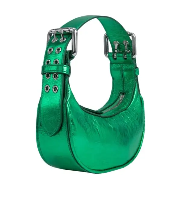 By Far Metallic Zipped Shoulder Bag
