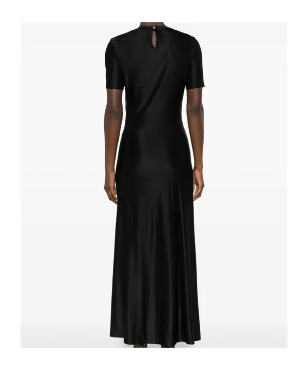 Rabanne Button Detailed Pleated Maxi Dress