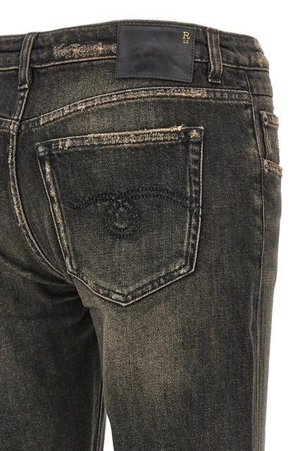 R13 Distressed Straight-leg Jeans - Black