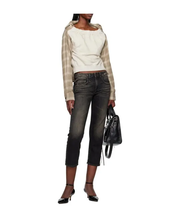 R13 Distressed Straight-leg Jeans - Black