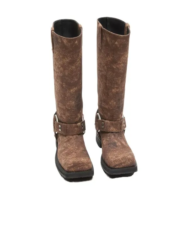 Acne Studios Denim Buckle Boots