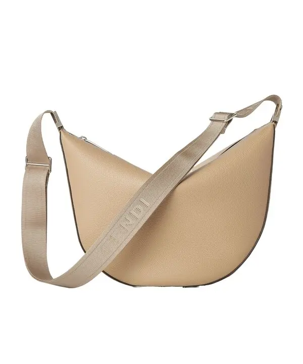 Fendi Leather Bag With Ff Appliqués - Beige