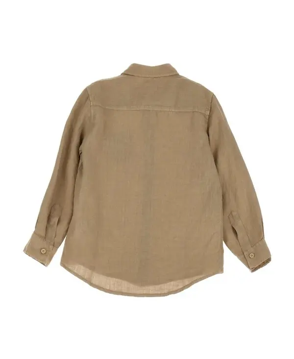 IL GUFO Long-sleeved Shirt With Pocket - Brown