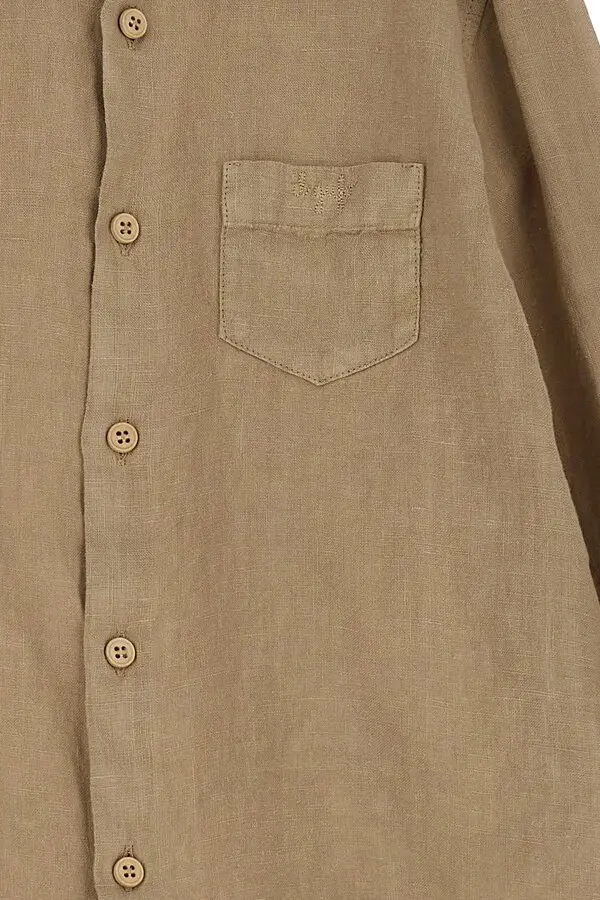 IL GUFO Long-sleeved Shirt With Pocket - Brown