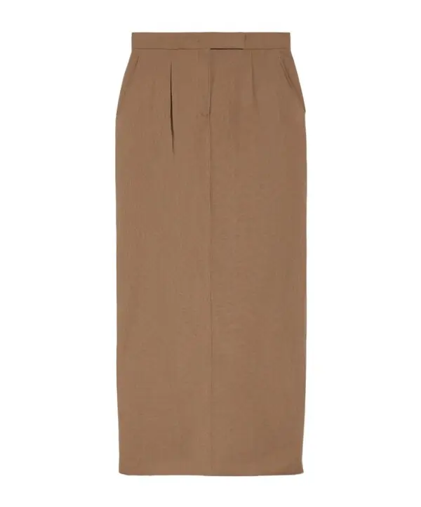 Max Mara High Waist Straight Skirt With Back Slit