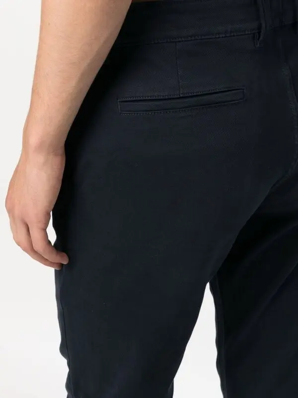 Hugo Boss Mid-rise Tapered-leg Trousers - Black