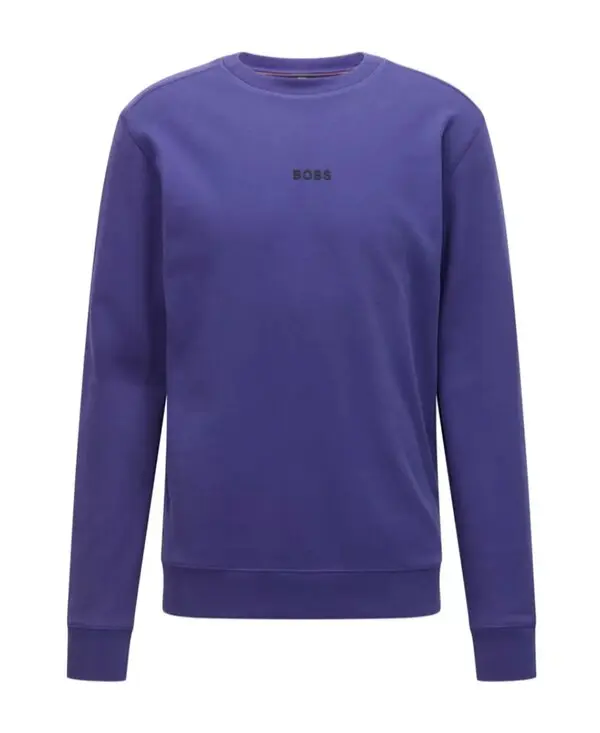 Hugo Boss Long-sleeved Hoodie With Logo - Blue