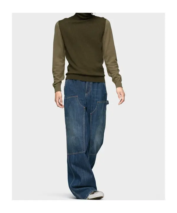 MAISON MARGIELA Two-tone Turtleneck Knitted Jumper - Null