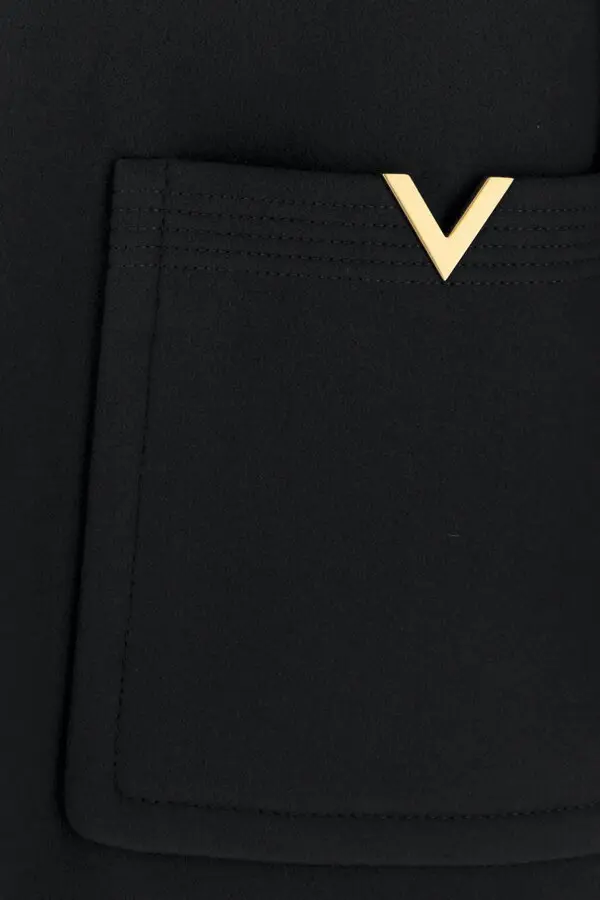 Valentino Garavani Logo Plaque Button-up Coat