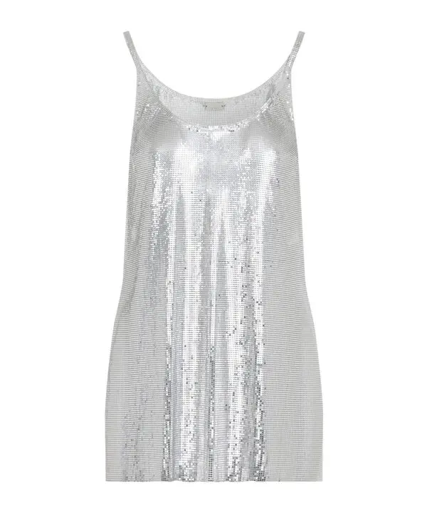 Rabanne Embellished Sleeveless Top - Silver