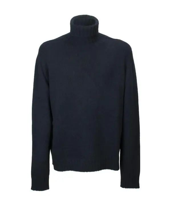 Palm Angels Logo Knit Roll Neck Jumper - Black