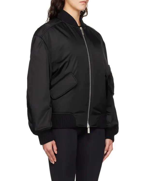 Off-White Band-collared Zip-up Bomber Jacket - Black