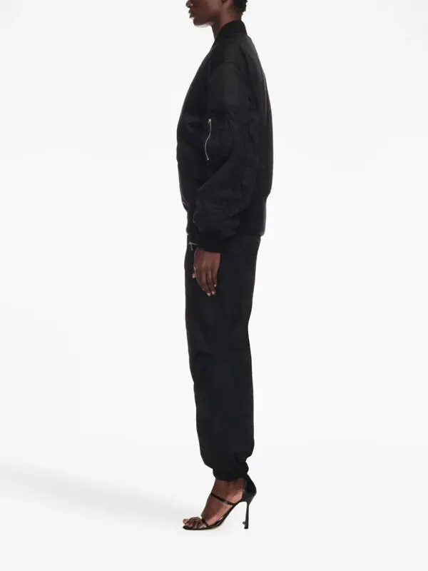 Off-White Band-collared Zip-up Bomber Jacket - Black