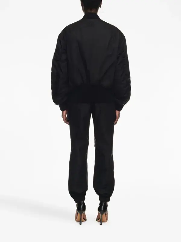 Off-White Band-collared Zip-up Bomber Jacket - Black