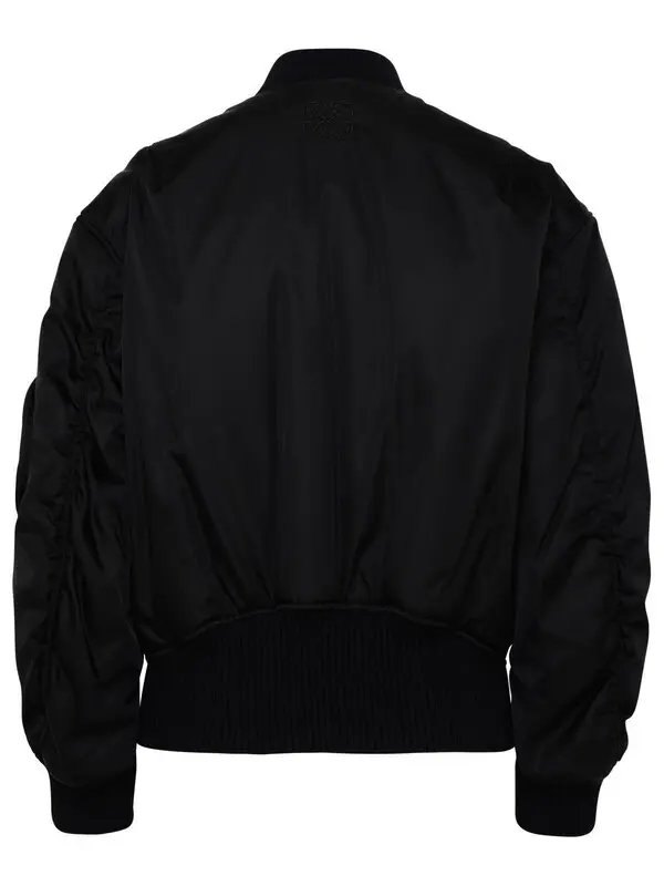 Off-White Band-collared Zip-up Bomber Jacket