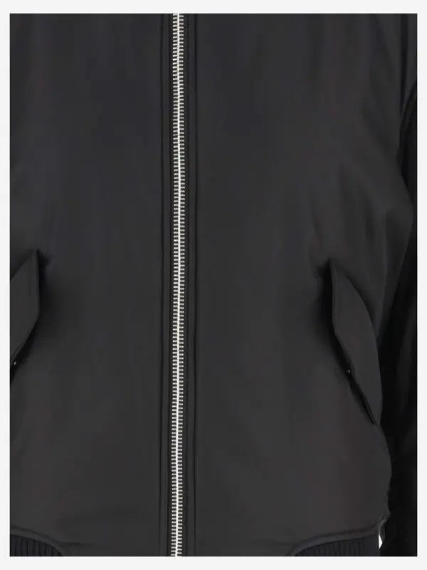 Off-White Band-collared Zip-up Bomber Jacket