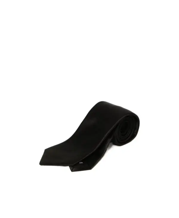 Emporio Armani Classic Pointed-tip Tie - Black