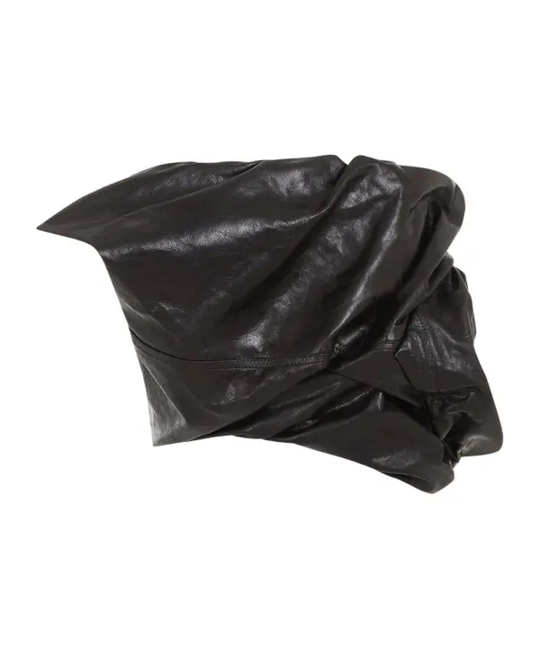 Rick Owens Draped Bustier Leather Top