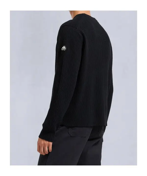 Moose Knuckles Ribbed Long Sleeve Sweater