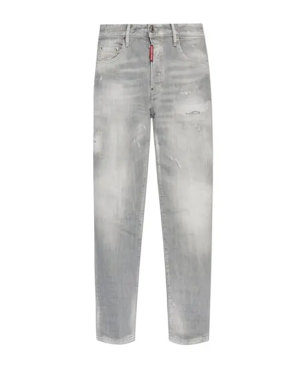 Dsquared2 Skater Distressed Skinny Jeans - Grey