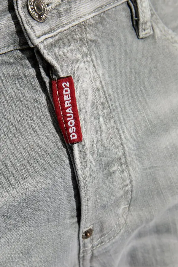 Dsquared2 Skater Distressed Skinny Jeans - Grey