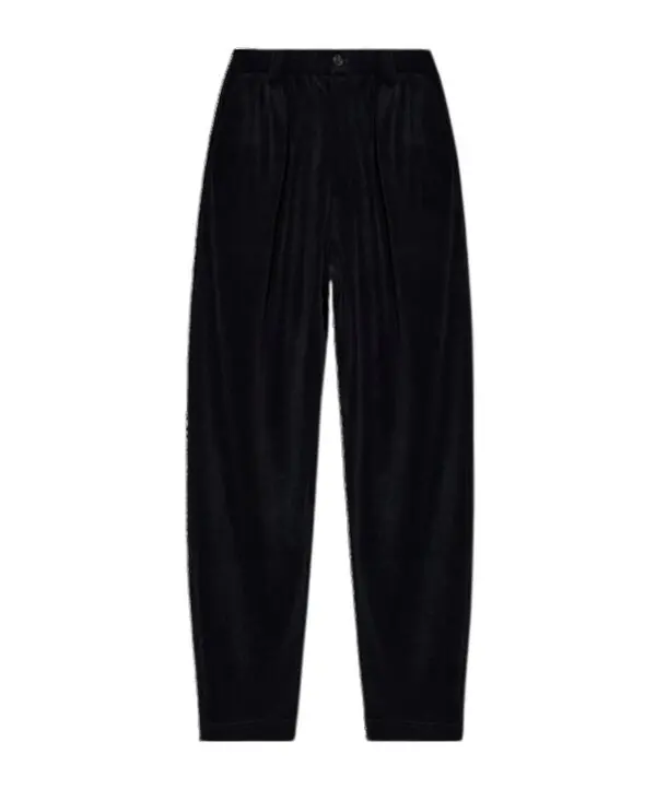 Giorgio Armani Terry Tapered Trousers - Black