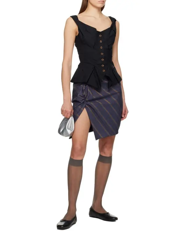 VIVIENNE WESTWOOD Logo Embroidered Buttoned Top