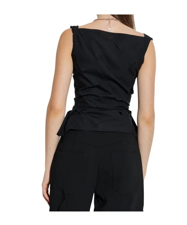 VIVIENNE WESTWOOD Logo Embroidered Buttoned Top
