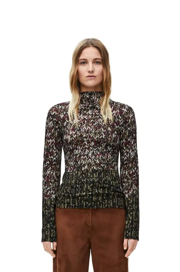 Loewe Long Sleeve Top With Anagram Embroidery