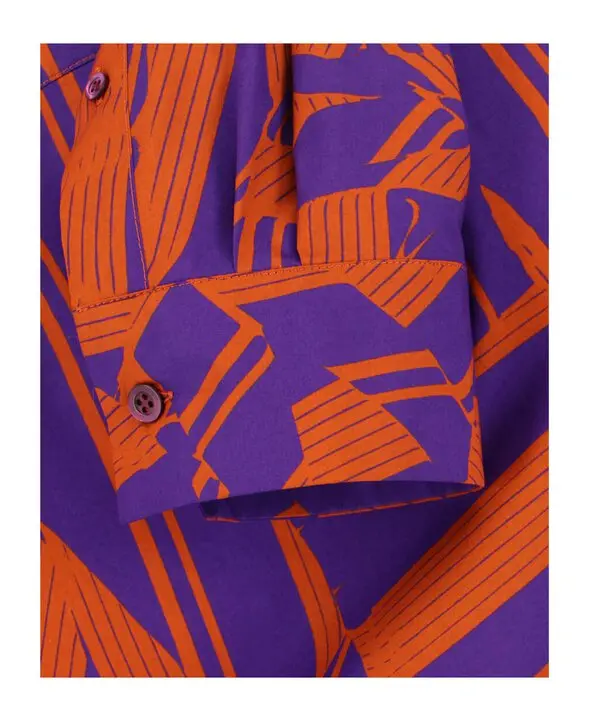Dries Van Noten Printed V-neck Long Sleeve Shirt