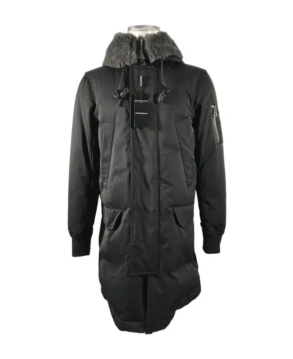 Emporio Armani Logo Down Jacket - Black