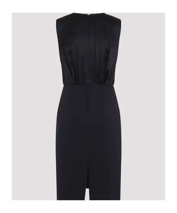 Max Mara Vittor V-neck Sleeveless Dress - Black