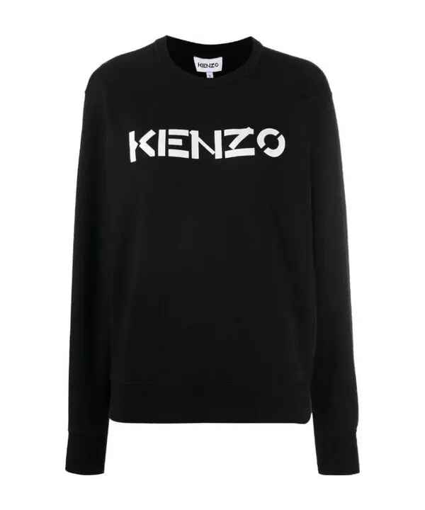 Kenzo Logo Print Sweatshirt - Black