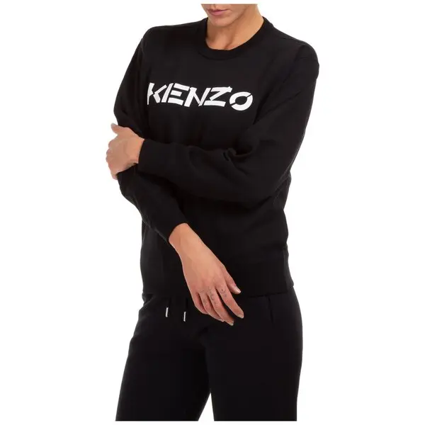 Kenzo Logo Print Sweatshirt - Black