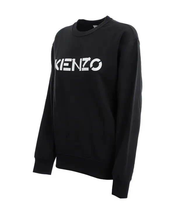 Kenzo Logo Print Sweatshirt - Black
