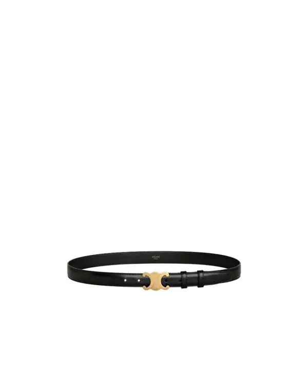 Celine Triomphe Belt In Taurillon Leather - Nude